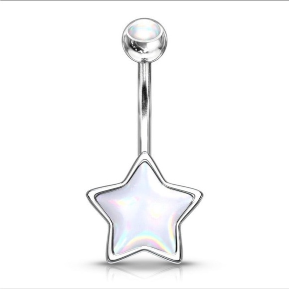 Jewelry | Illuminating Stone Star Navel Ring New Belly Button Ring 14 ...
